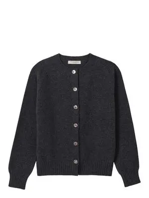 Johnstons Of Elgin Blyth Lambswool Cardigan - Grey