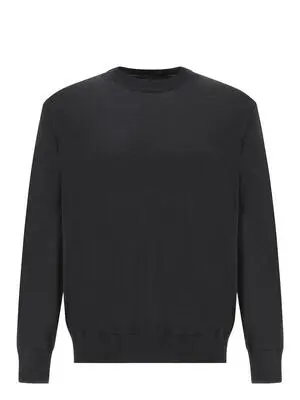 Paul & Shark 140’s Superfine Merino Wool Crewneck Sweater - Black