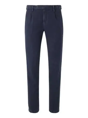 Massimo Alba Massimo Alba Ionio2 Straight-Leg Cotton Trousers Navy