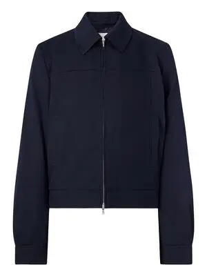 Dries Van Noten Padded Cotton And Wool-blend Blouson Jacket - Navy