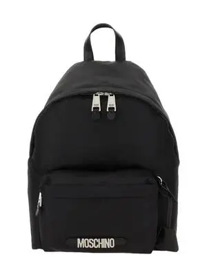 Moschino Moschino Logo Plaque Backpack Black