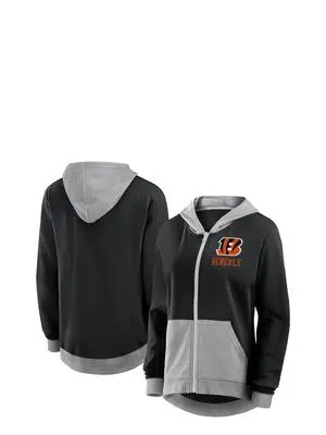 LOGO ATHLETIC Cincinnati Bengals French Terry Full-zip Hoodie - Black