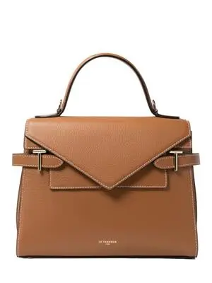 LE TANNEUR Structured Top Handle Tote Bag - Tan