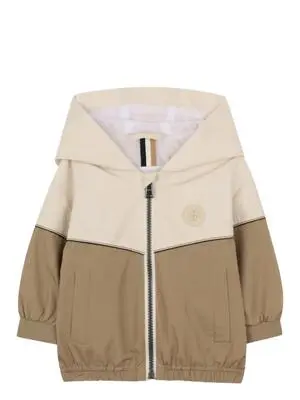 Hugo Boss Colourblock Hooded Coat - Brown