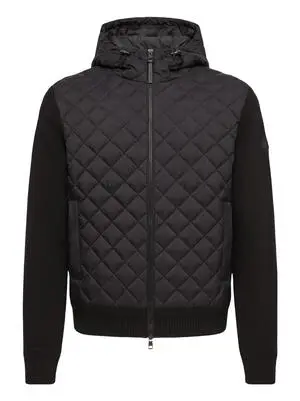 MONCLER Moncler Wool Cashmere Blend Quilted Hoodie