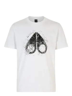 Moose Knuckles Logo Printed Crewneck T-shirt - White