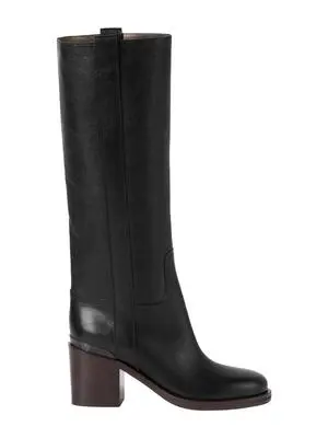 Brunello Cucinelli Cowhide Boots With Precious Detail - Black