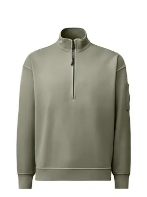 C.P. COMPANY Lens-detail Quarter-zip Sweatshirt - Castor Grey