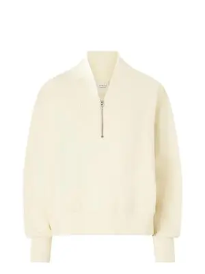 VARLEY Varley Half Zip V-Neck Cropped Sweatshirt