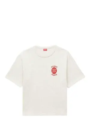 Kenzo Emblem' Loose T-shirt In Cotton - White