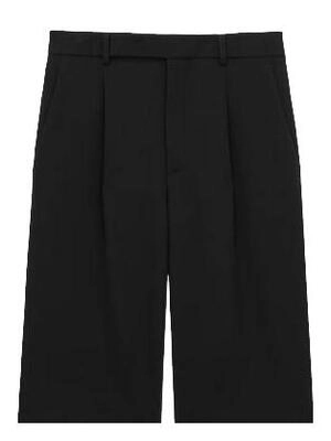 SAINT LAURENT Saint Laurent Grained Wool Bermuda Shorts