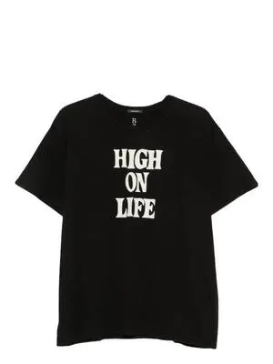 R13 Slogan-print T-shirt - Black