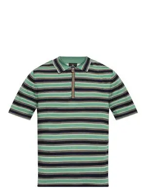 Paul Smith Half-zip Striped Polo Shirt - Multi-color