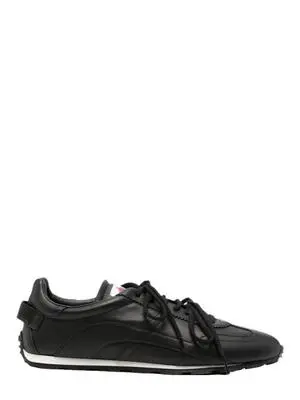 Dsquared2 Maple-leaf Leather Sneakers - Black