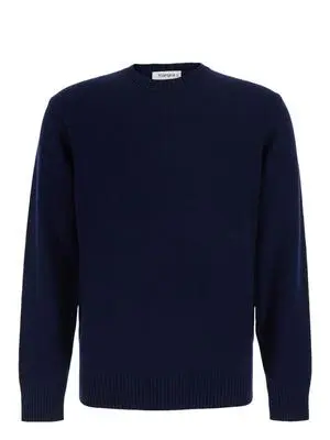KANGRA Long-sleeve Crew-neck Sweater - Blue