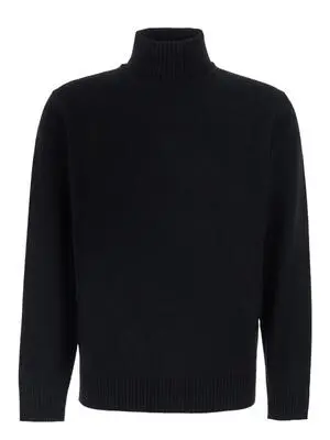 KANGRA Long-sleeve High-neck Top - Black
