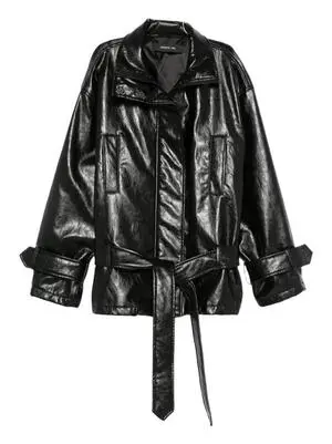 Federica Tosi Belted Bomber Jacket - Black
