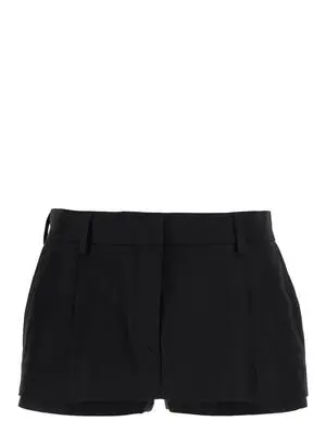 Acne Studios High-waisted Pleated Wrap Skort - Black