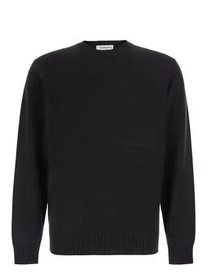 KANGRA Long-sleeve Crew-neck Sweater - Brown