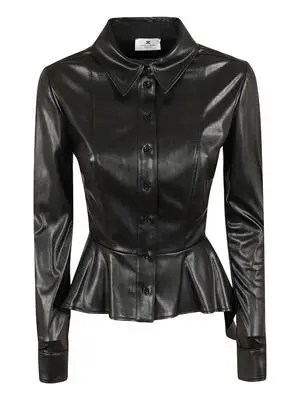 Elisabetta Franchi Ruffled Shirt - Black