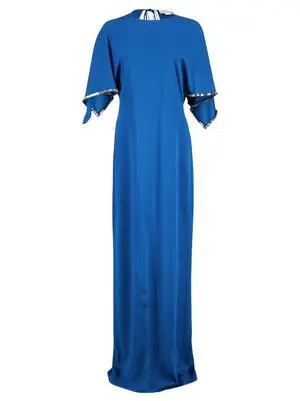 Stella McCartney Embellished Handkerchief Maxi Dress - Blue
