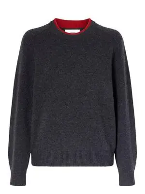 LOULOU DE SAISON Crew Neck Wool Sweater
