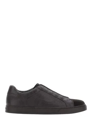 DOUCAL'S Doucal's Spencer Slip-On Round Toe Sneakers Brown