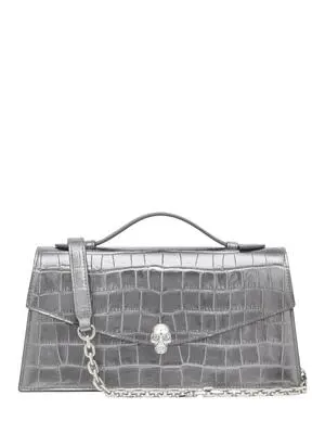Alexander McQueen Skull Top Handle - Dark Silver
