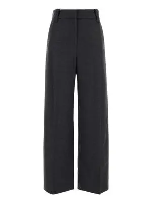 Brunello Cucinelli Pleated Wide Leg Trousers - Black