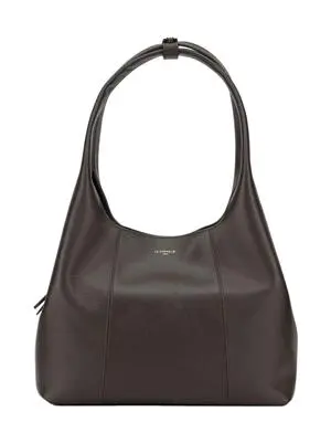 LE TANNEUR Pleated Hobo Shoulder Bag - Brown