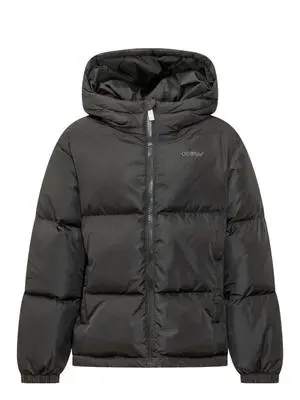 Off-White Hooded Cotton-padded Jacket - Black