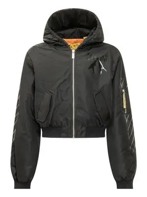 Off-White Long-sleeved Casual Jacket - Black