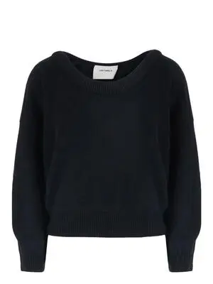 LISA YANG Doria Off-shoulder Knitted Sweater - Black