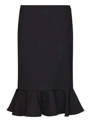 GIUSEPPE DI MORABITO Giuseppe Di Morabito Ruffled Hem Midi Skirt