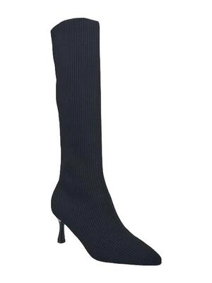French Connection Stretch Knit Knee High Boot - Black