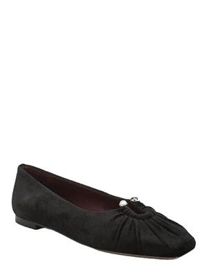 Vince Dany Leather Flat - Black
