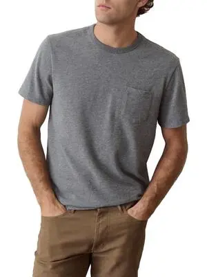Marine Layer Luxe Slub Pocket T-shirt - Heather Grey