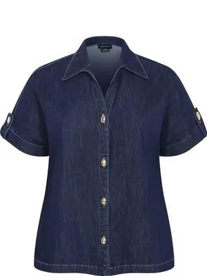 CITY CHIC Tilly Cotton Denim Shirt