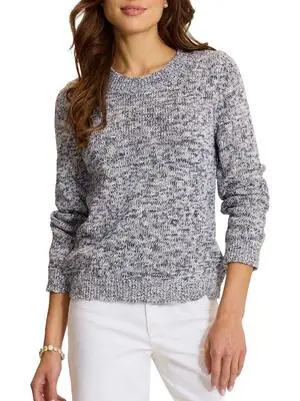 Tommy Bahama Surf Shore" Mouline Jersey Crewneck Sweater - Dk Bluestone