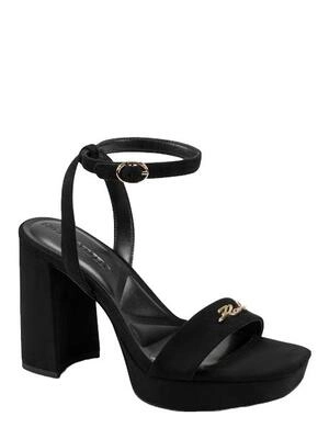 Karl Lagerfeld Paris Maleia Ankle Strap Platform Sandal - Black