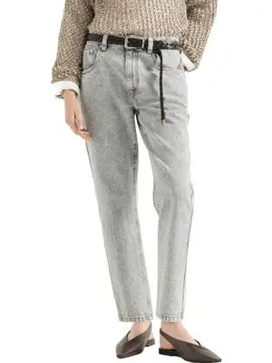 Brunello Cucinelli Authentic Straight Leg Trousers - Light Grey