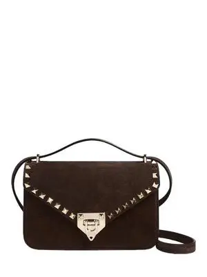 Valentino Garavani Small Rockstud Shoulder Bag - Brown