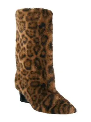 Ash Vanya Faux Fur Boot - Saddle