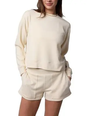 CENTERLINE ATHLETICS Cropped Crew Sweatshirt - Ivory
