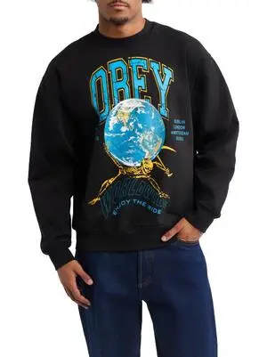 Obey Enjoy The Ride Graphic Sweatshirt - Black