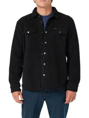 O'Neill Glacier Solid Superfleece Snap-up Overshirt - Black