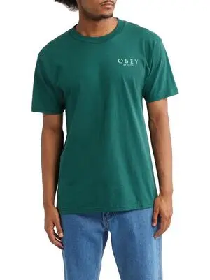 Obey Flores Robus Graphic T-shirt - Rainforest