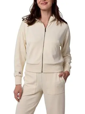 CENTERLINE ATHLETICS Active Lifestyle You Know You Play Full Zip Jacket Ivory