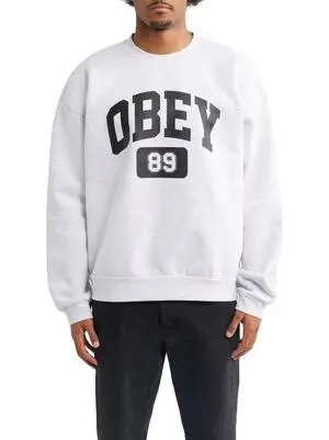 Obey Academy Graphic Sweatshirt - Ash Grey
