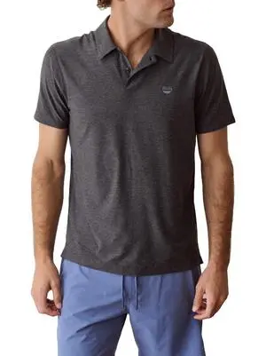 Marine Layer Everyday Sport Polo Charcoal Heather